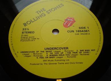 ROLLING STONES UNDERCOVER 1ST UK PRESS ALBUM CUN 165436